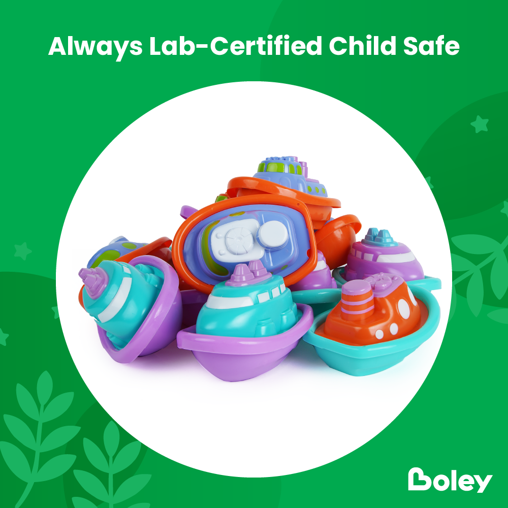 Boley Boats Bathtub & Pool Toys - 12 Pk Kids Bath Toys & Swimming Pool ...