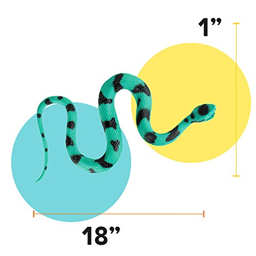 Boley Giant Snakes - 8 Pack 18" Long Realistic Rubber Fake Snake Toy S ...