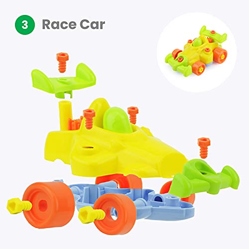 Boley Take Apart Vehicles STEM Toys - Race Car, Train & Airplane Build ...