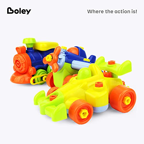 Boley Take Apart Vehicles STEM Toys - Race Car, Train & Airplane Build ...