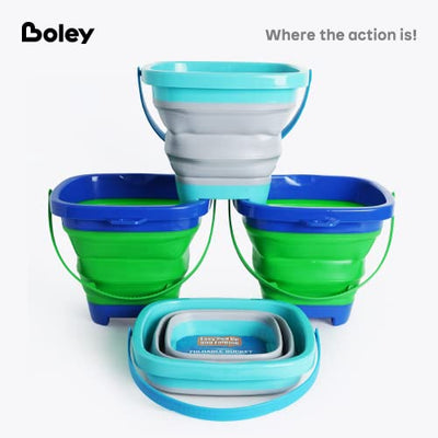 Boley 4pk Foldable Bucket, Large Silicone Collapsible Bucket, Multi Us ...