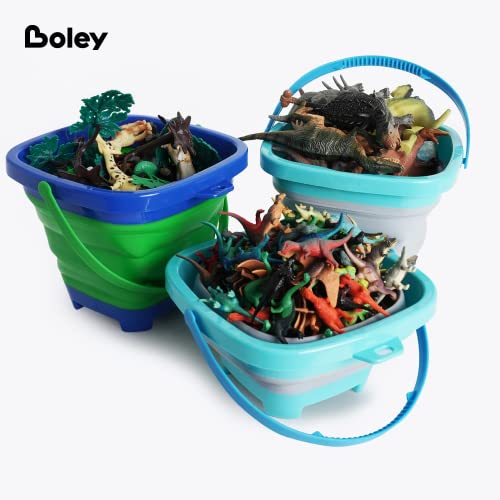 Boley 4pk Foldable Bucket, Large Silicone Collapsible Bucket, Multi Us ...