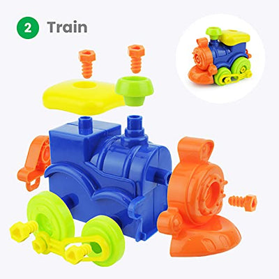 Boley Take Apart Vehicles STEM Toys - Race Car, Train & Airplane Build ...